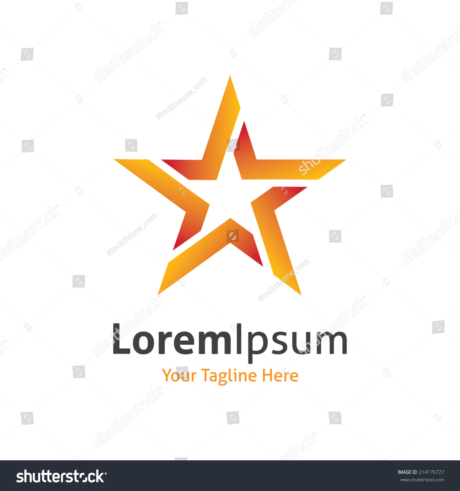 Super Star Yellow Shape Tick Construction Stock Vector (Royalty Free ...