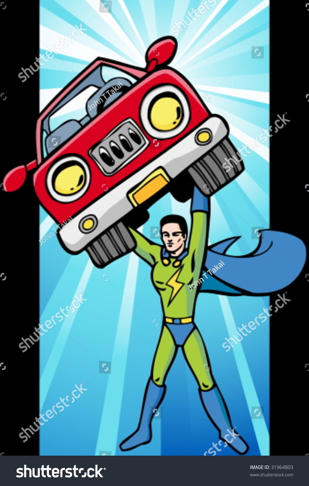 Superhero Car Stock Vector (Royalty Free) 31964803 | Shutterstock