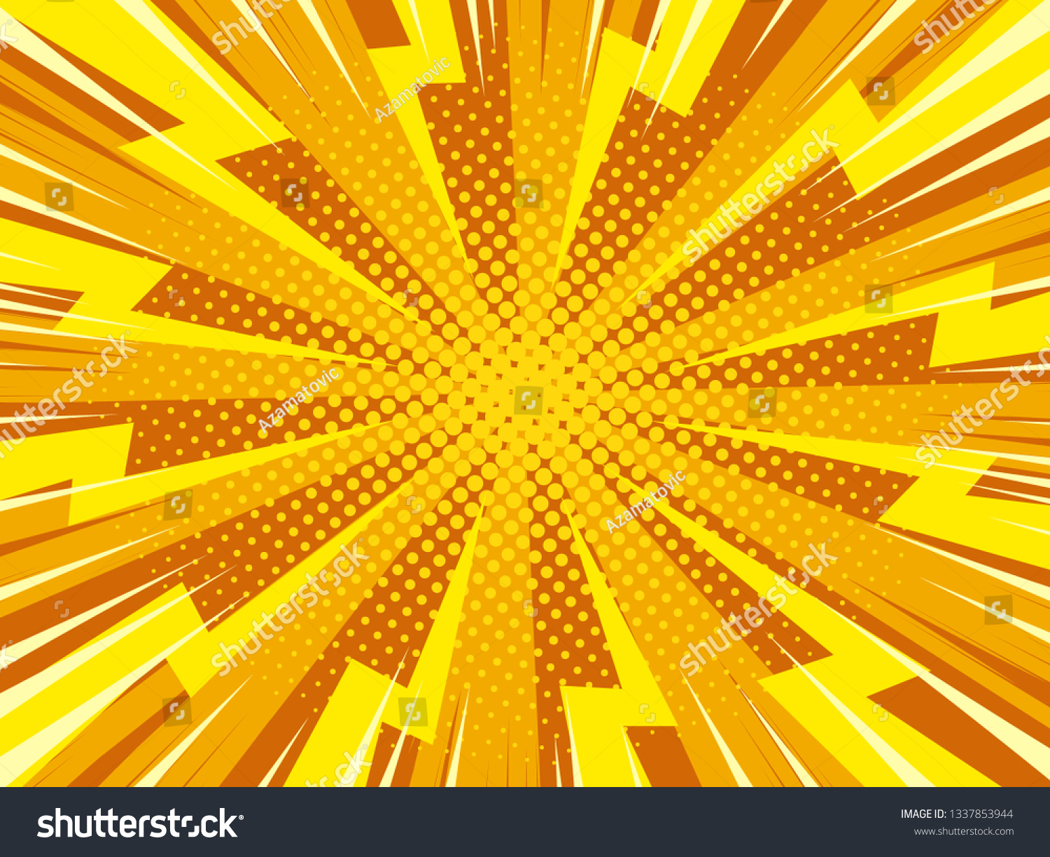 Superhero Comic Book Poster Background Halftone 스톡 벡터(로열티 프리) 1337853944