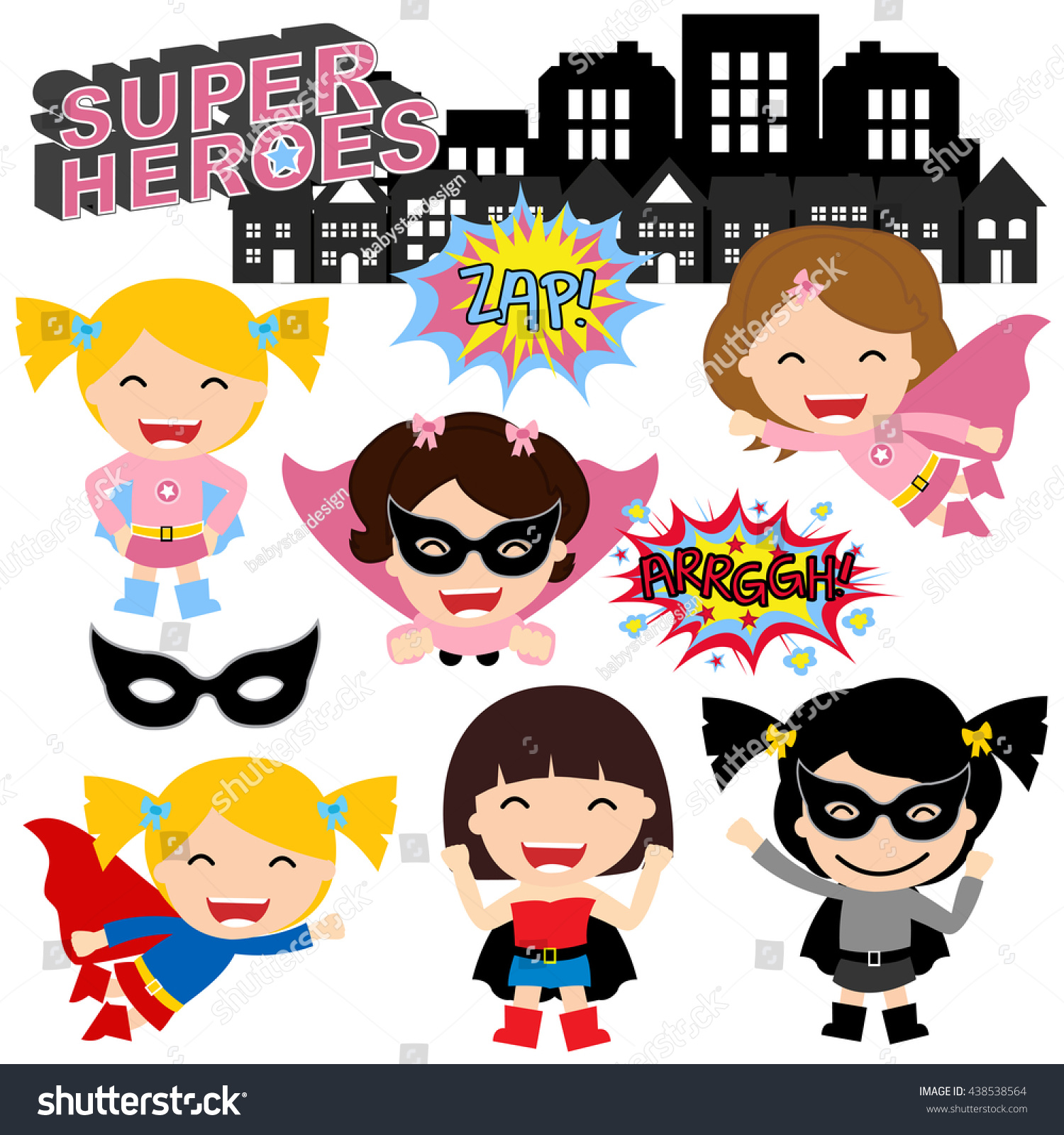 Superhero Girl Vector Illustration Stock Vector (Royalty Free ...