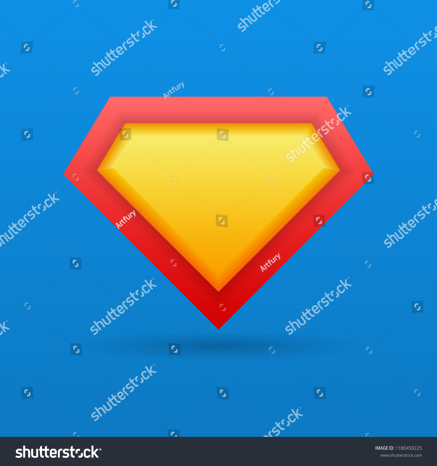 Superhero Icon Logo Vector Illustration: เวกเตอร์สต็อก (ปลอดค่า ...