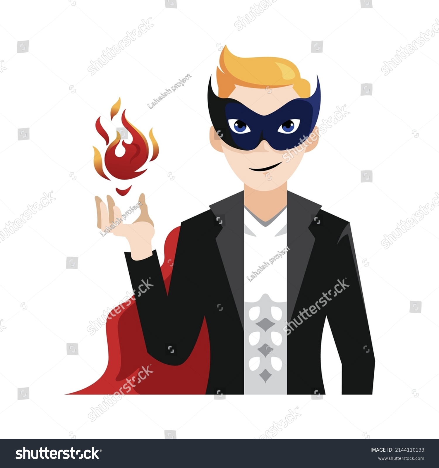 Superhero Illustration Cool Friendly Eps 10 Stock Vector (Royalty Free ...