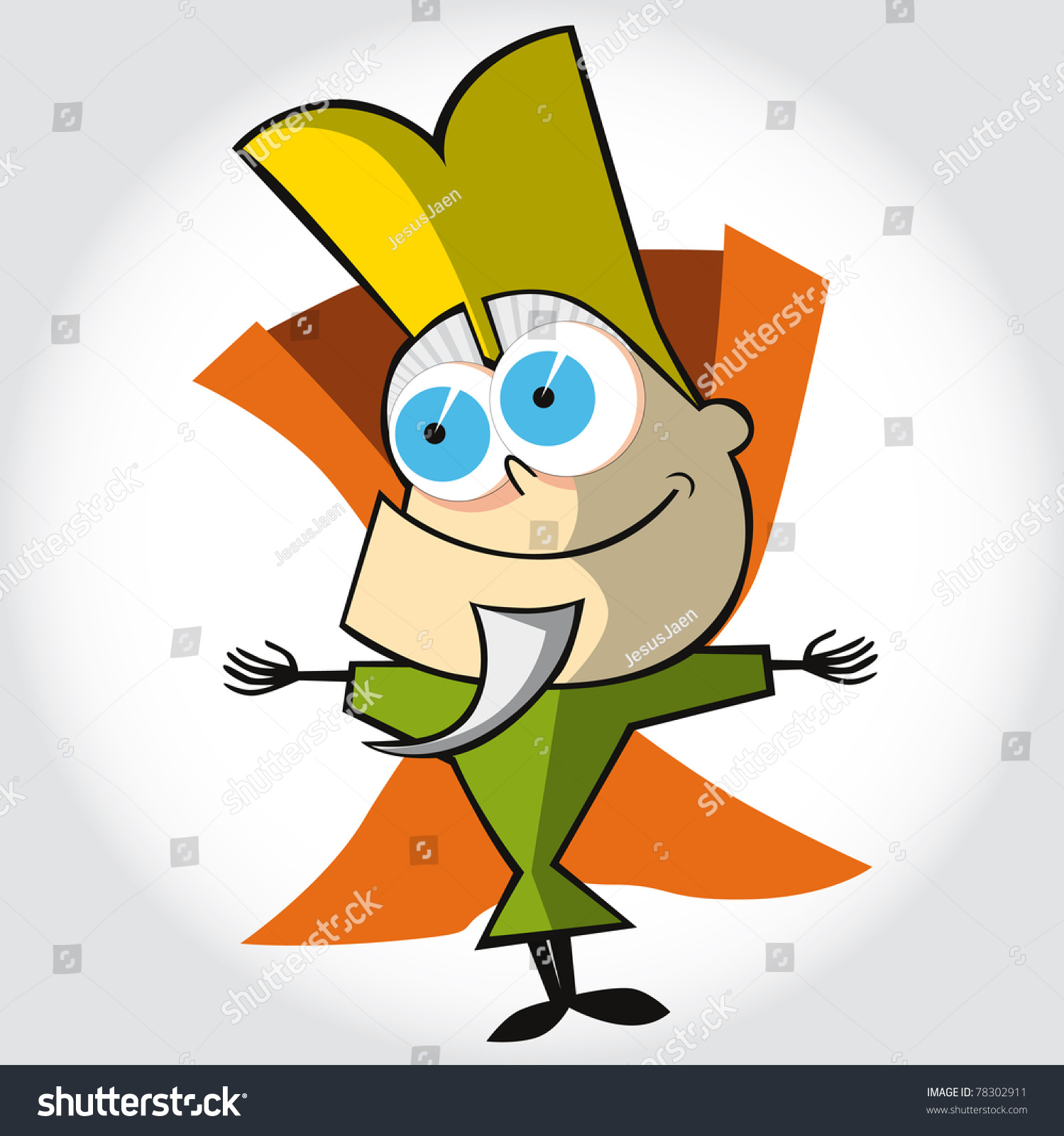 Superhero Illustration Vector Cartoon Comic: เวกเตอร์สต็อก (ปลอดค่า ...