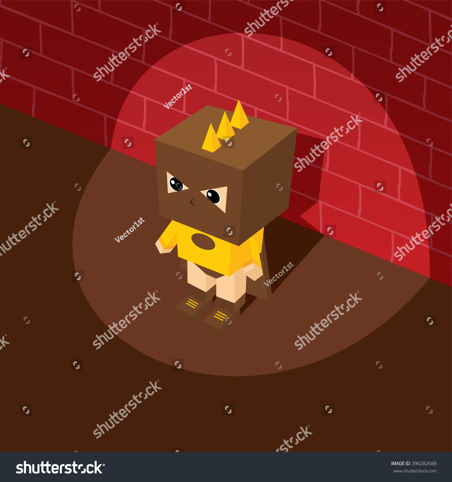 Superhero Isometric Cartoon Stock Vector (Royalty Free) 396282688
