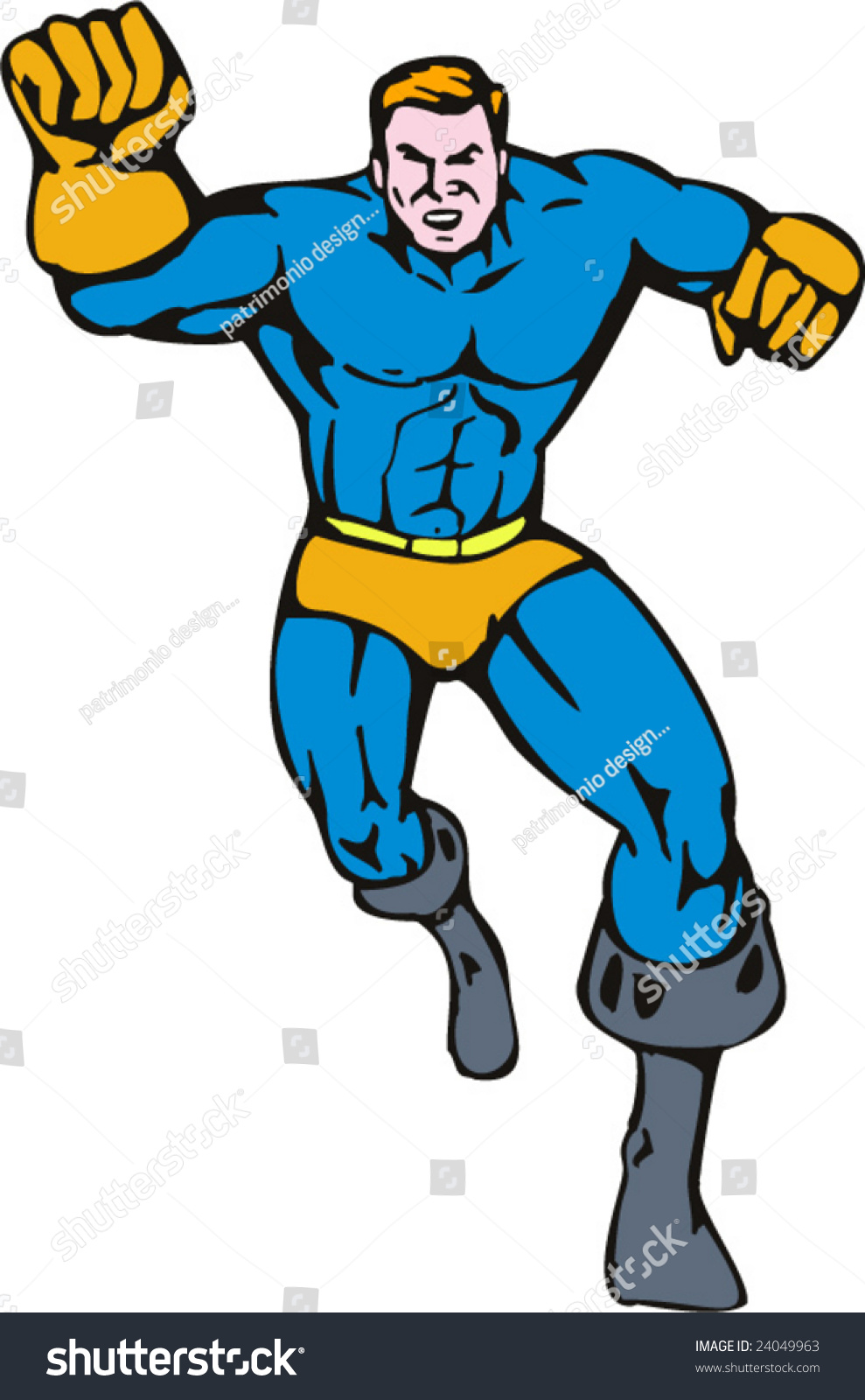 Superhero Running Towards You Stock Vector (Royalty Free) 24049963 ...