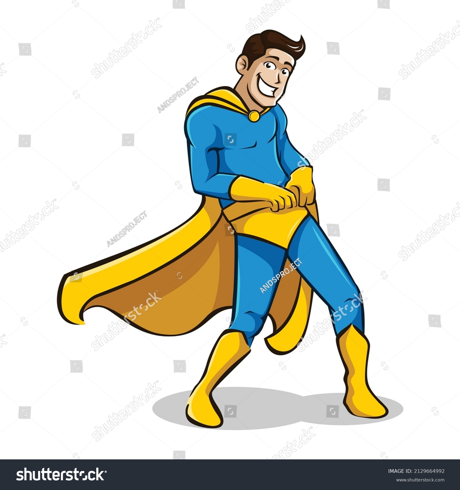 Superhero Vector Character Illustration Dancing Stock Vector (Royalty ...