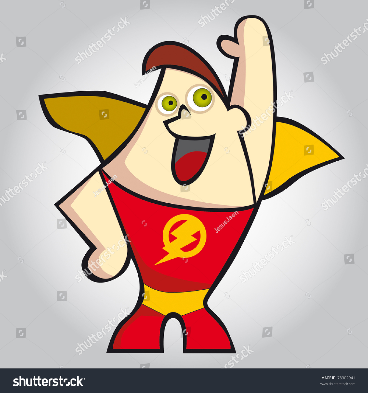 Superheroes Funny Cartoon Vector Characters Isolated: vetor stock ...