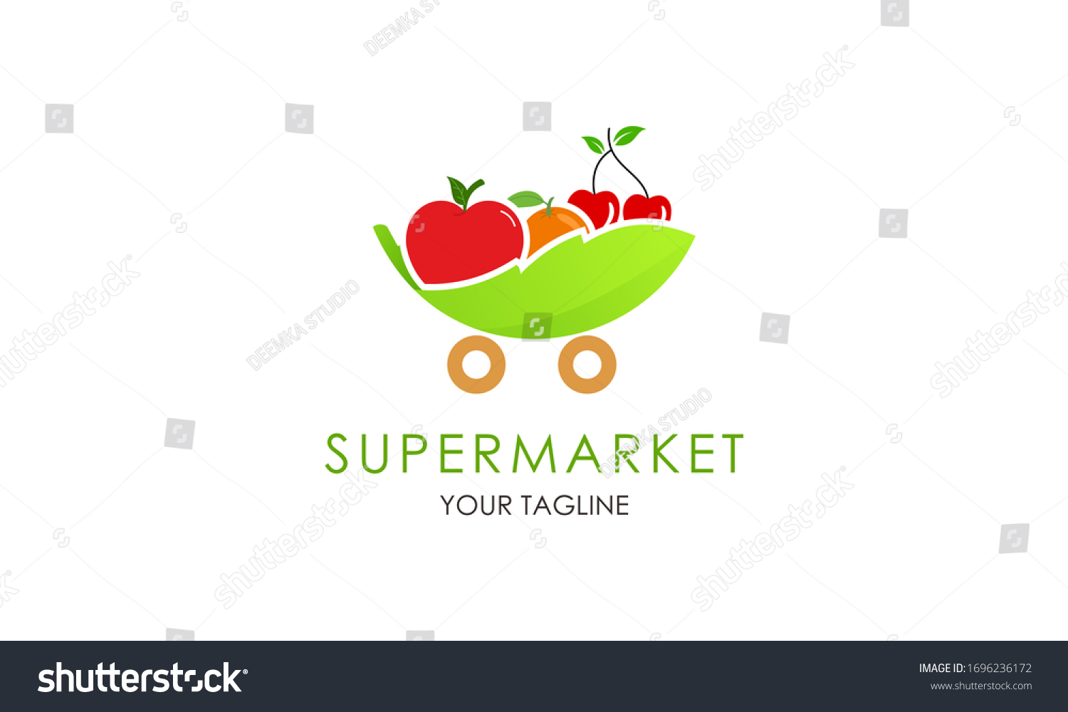 Supermarket Logo Template Design Vector Stock Vector (Royalty Free ...