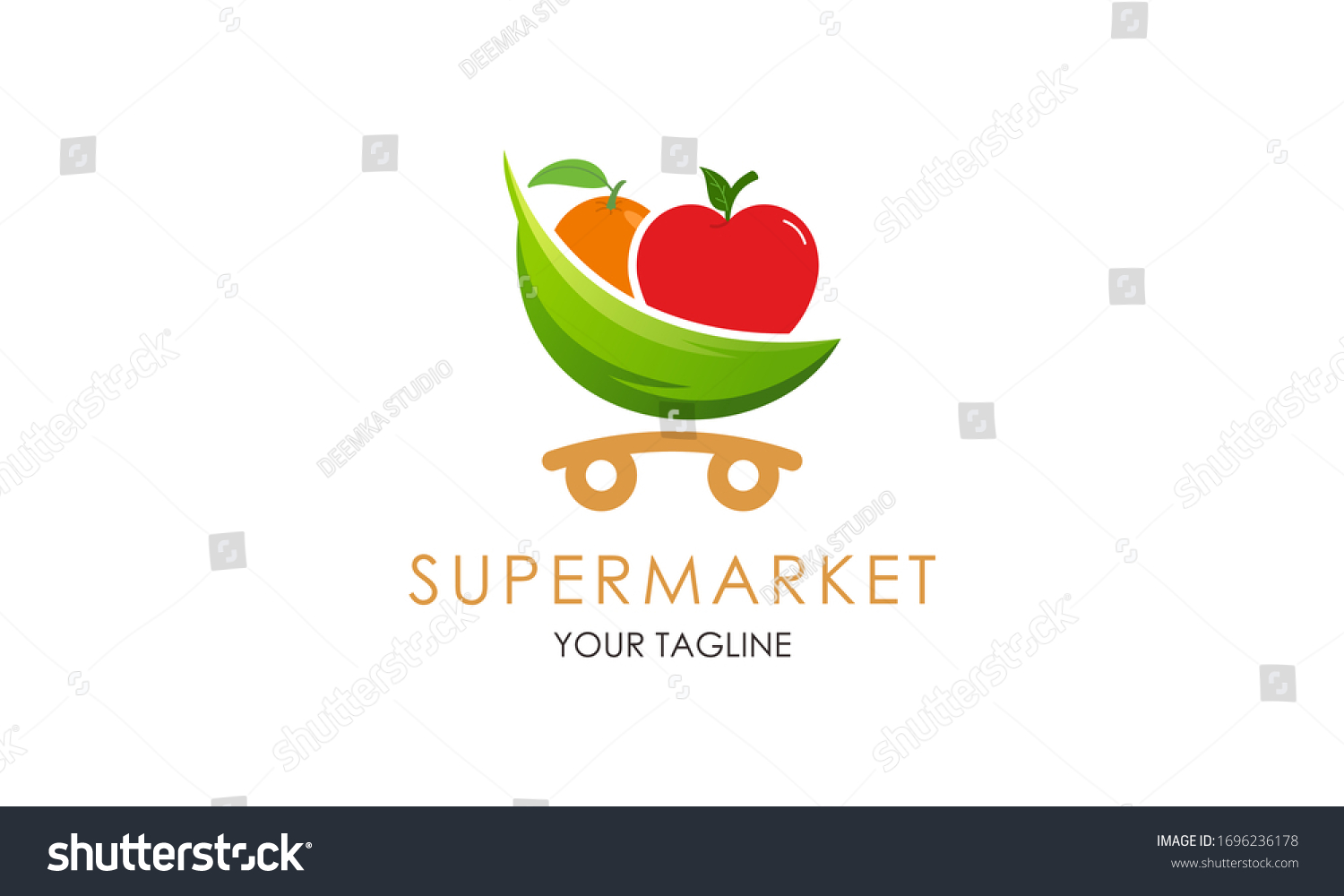 Supermarket Logo Template Design Vector Stock Vector (Royalty Free ...