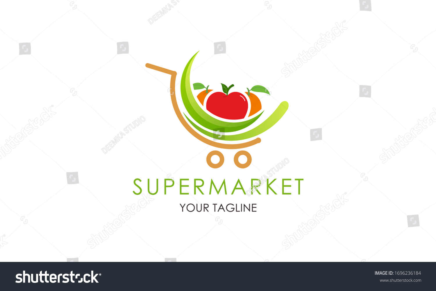Supermarket Logo Template Design Vector Stock Vector (Royalty Free ...