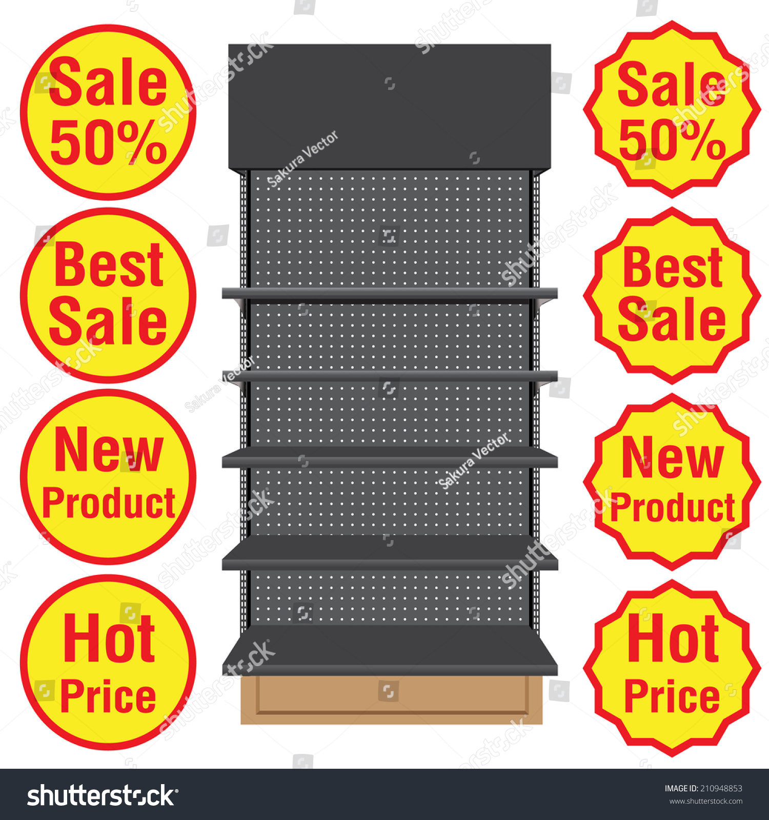 Supermarket Shelf Vector Illustration Stock Vector (Royalty Free ...
