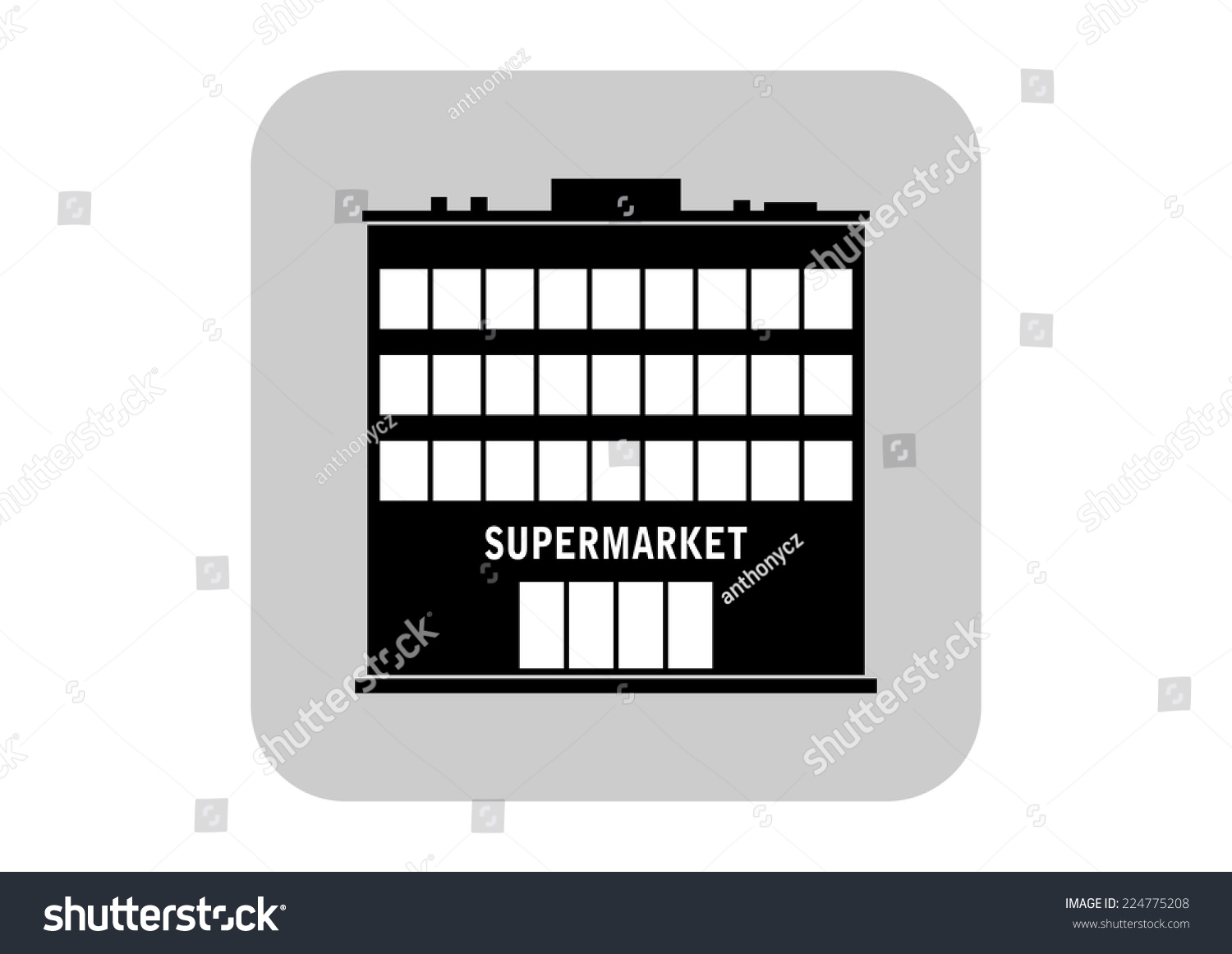 Supermarket Vector Icon Stock Vector (Royalty Free) 224775208