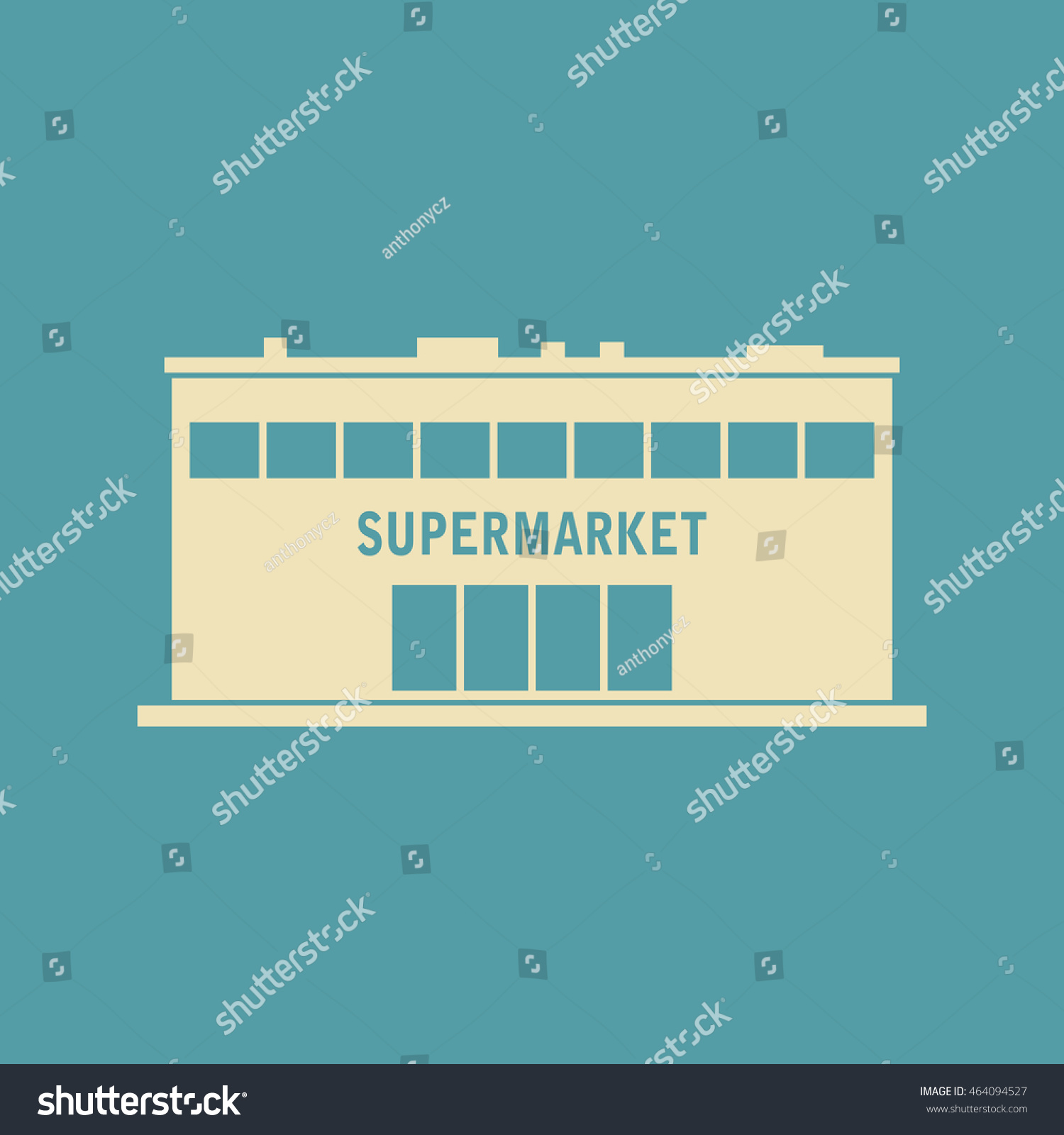 Supermarket Vector Icon Stock Vector (Royalty Free) 464094527 ...