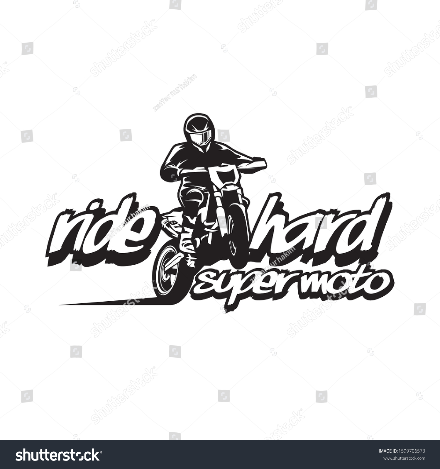 Supermoto Illustration Vector Easy Edit: vetor stock (livre de direitos ...