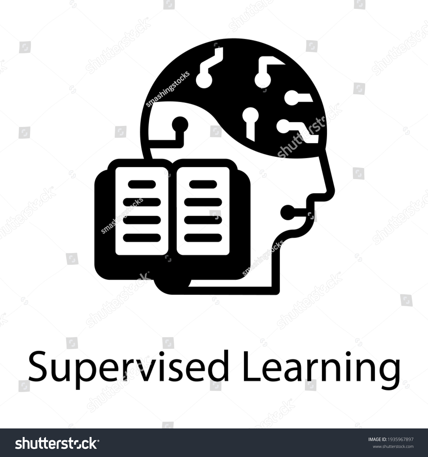 Supervised Learning Concept Artificial Intelligence Stock Vector ... Supervised Learning Concept Artificial Intelligence Stock Vector ...