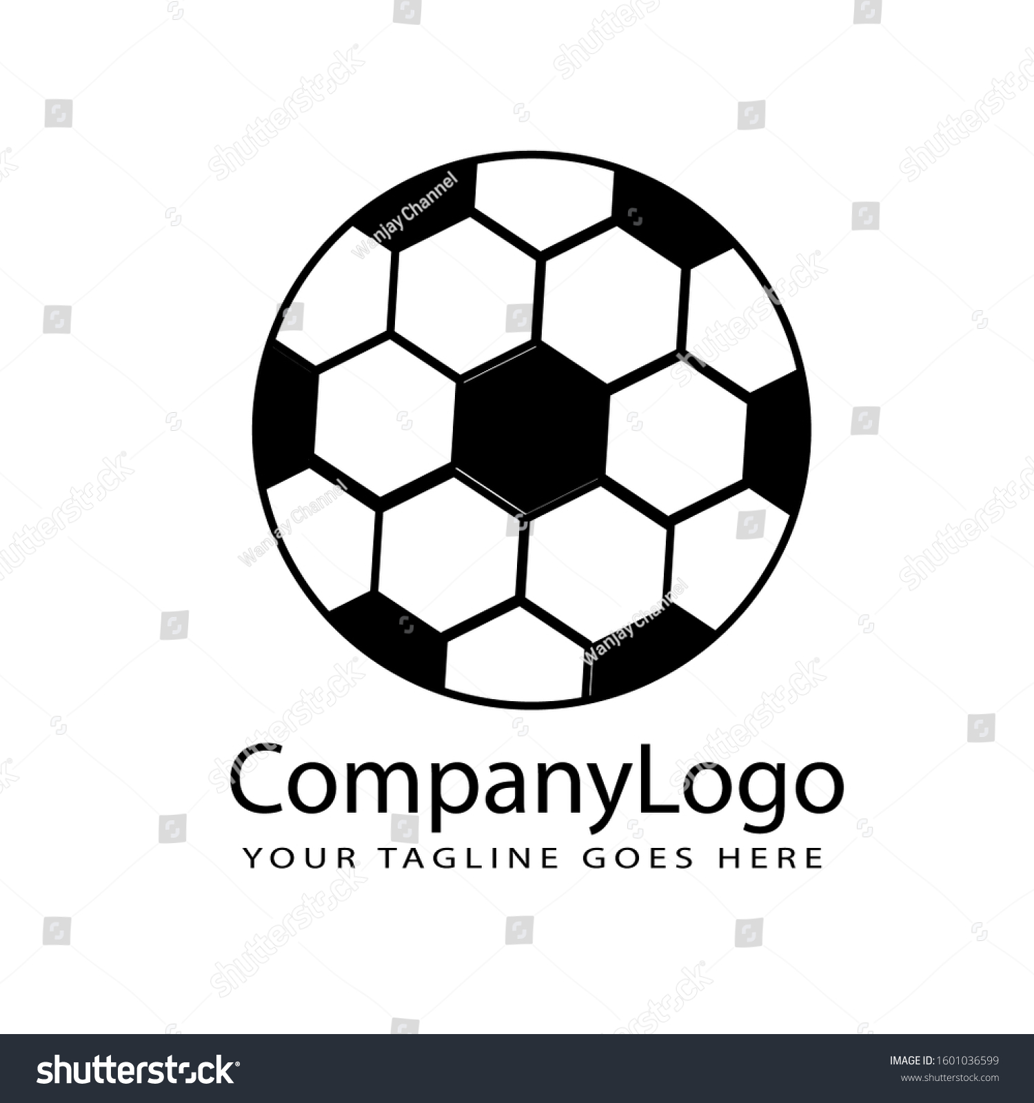 Supper Soccer Logo Simple Logo Stock Vector (Royalty Free) 1601036599