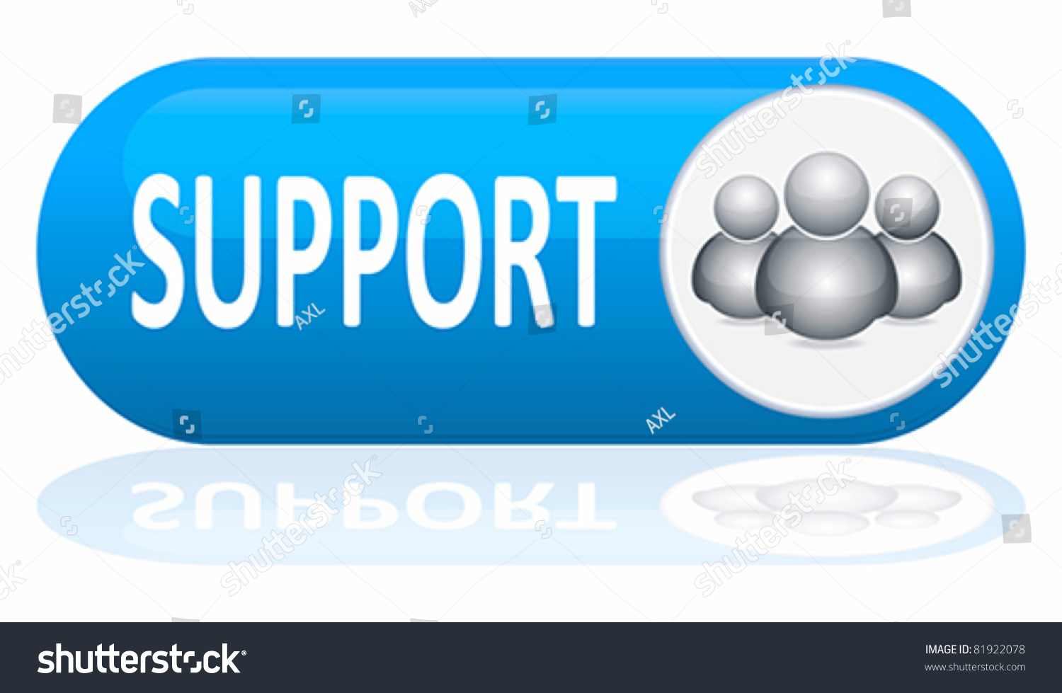 Support Banner Isolated On White Stock Vector 81922078 - Shutterstock