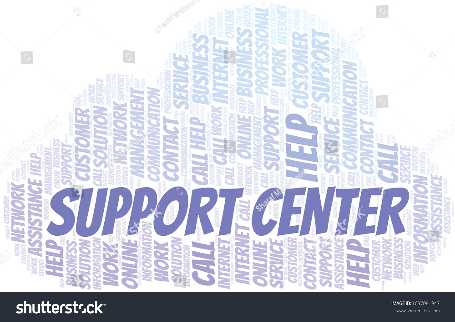 Support Center Word Cloud Vector Made Stock Vector (Royalty Free ...