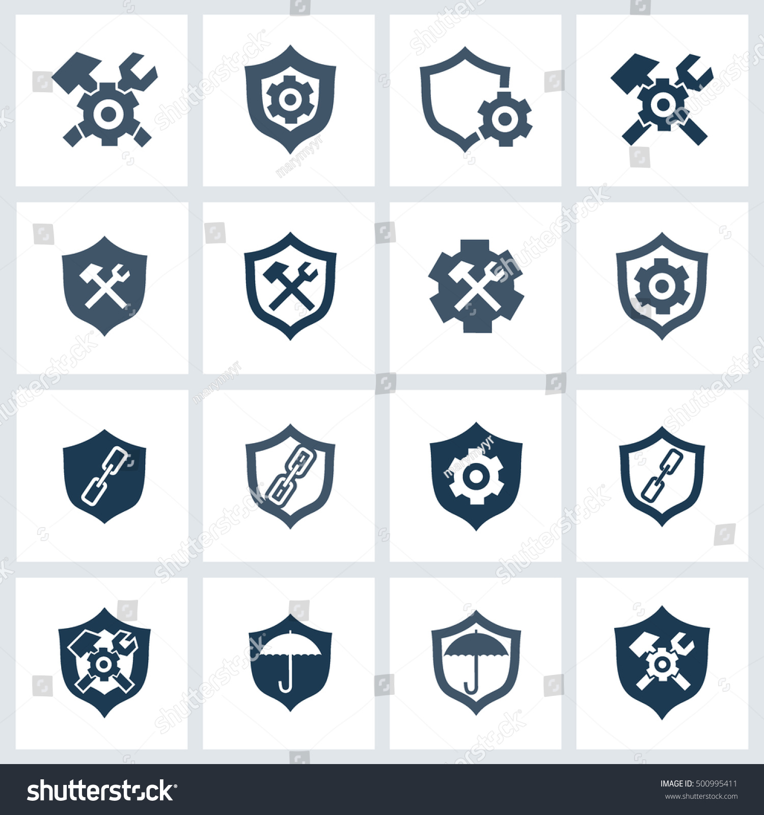 Support Icon Set Design Elements Collection Stock Vector (Royalty Free ...