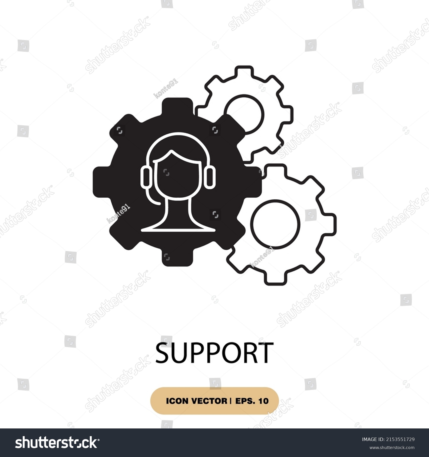 Support Icons Symbol Vector Elements Infographic Stock Vector (Royalty ...