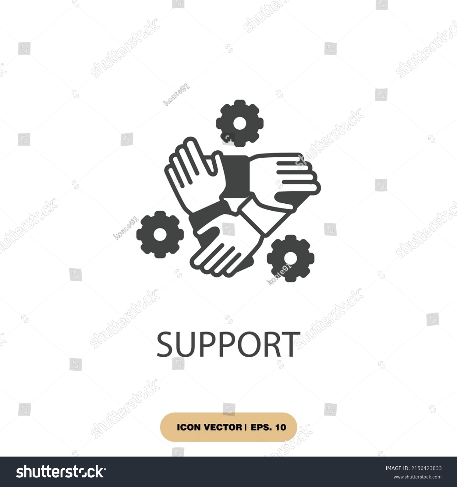 Support Icons Symbol Vector Elements Infographic Stock Vector (Royalty ...