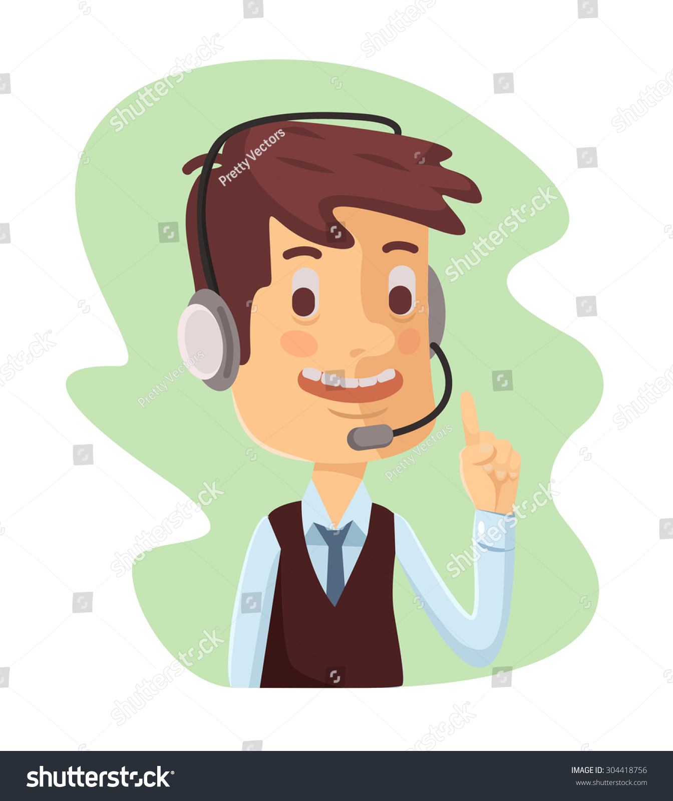 Support Manager Icon Vector Cartoon Flat Stock Vector (Royalty Free ...