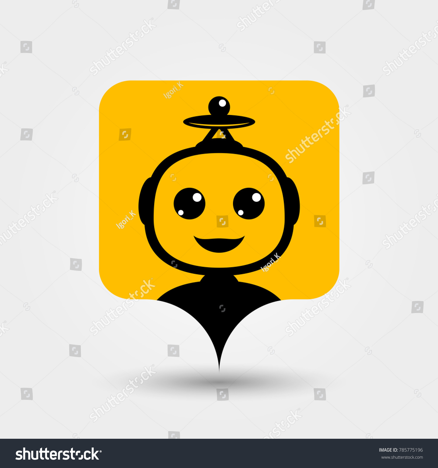 Support Service Bot Vector Illustration: เวกเตอร์สต็อก (ปลอดค่า ...