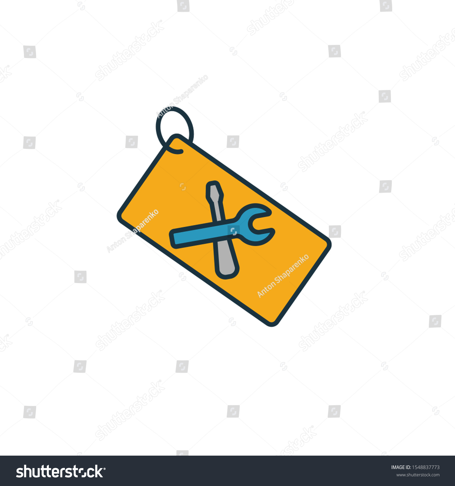 Support Ticket Icon Simple Element Web Stock Vector (Royalty Free ...