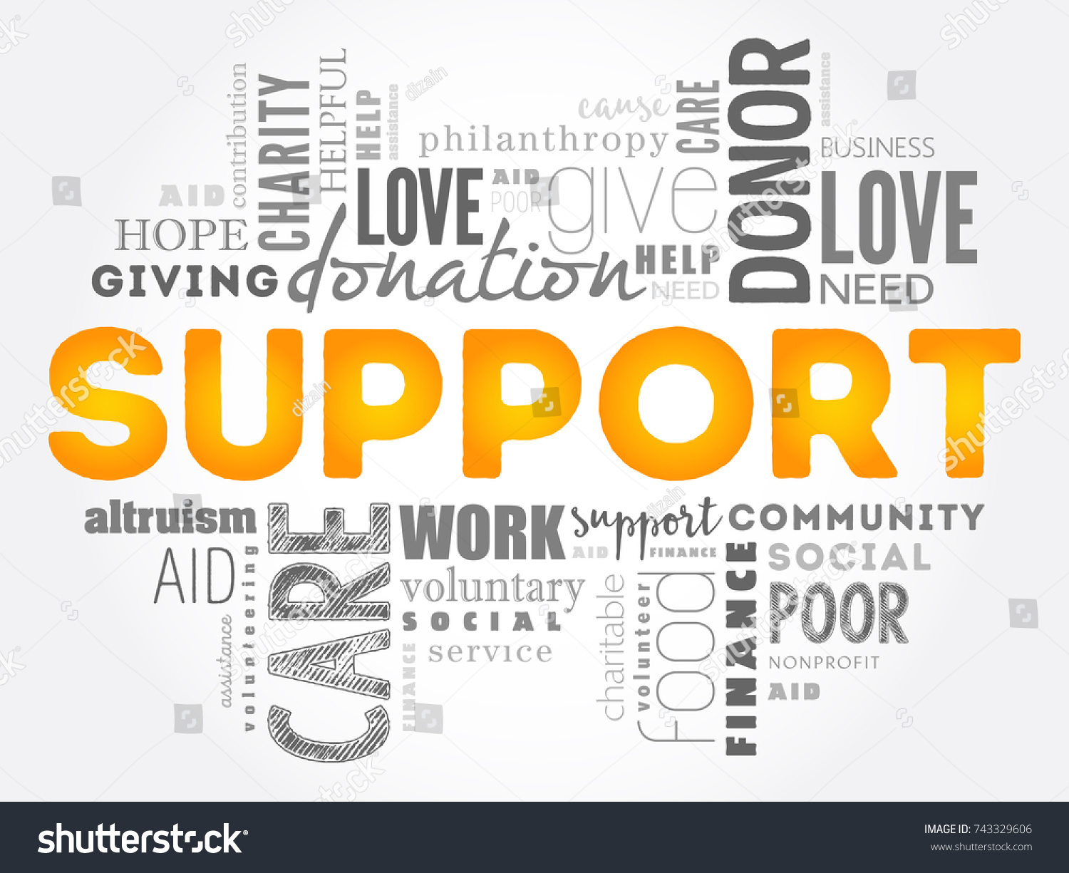 Support Word Cloud Collage Social Concept Stock Vector (Royalty Free ...