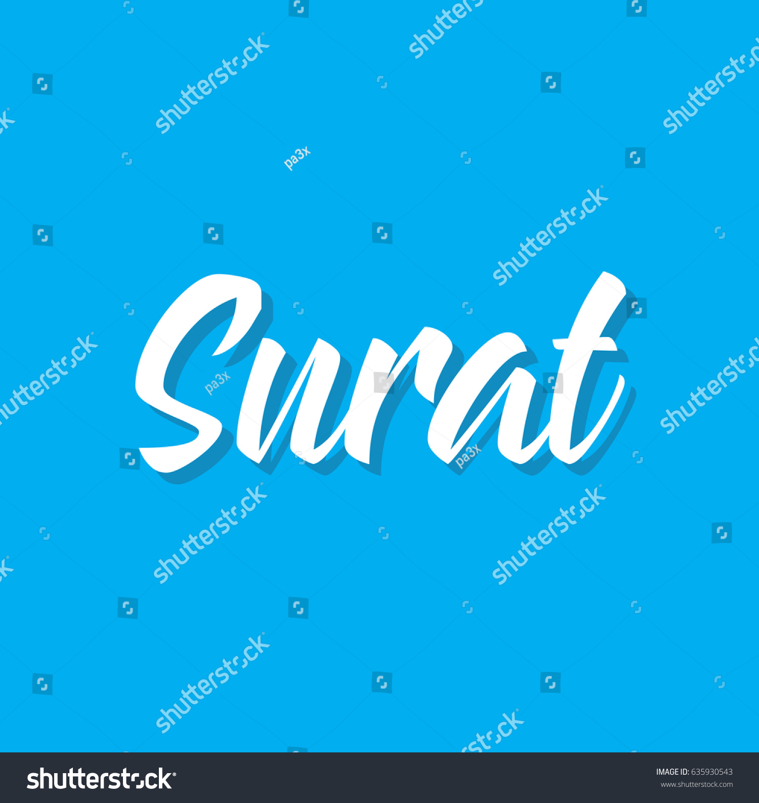 Surat Text Design Vector Calligraphy Typography Stock Vector (Royalty ...