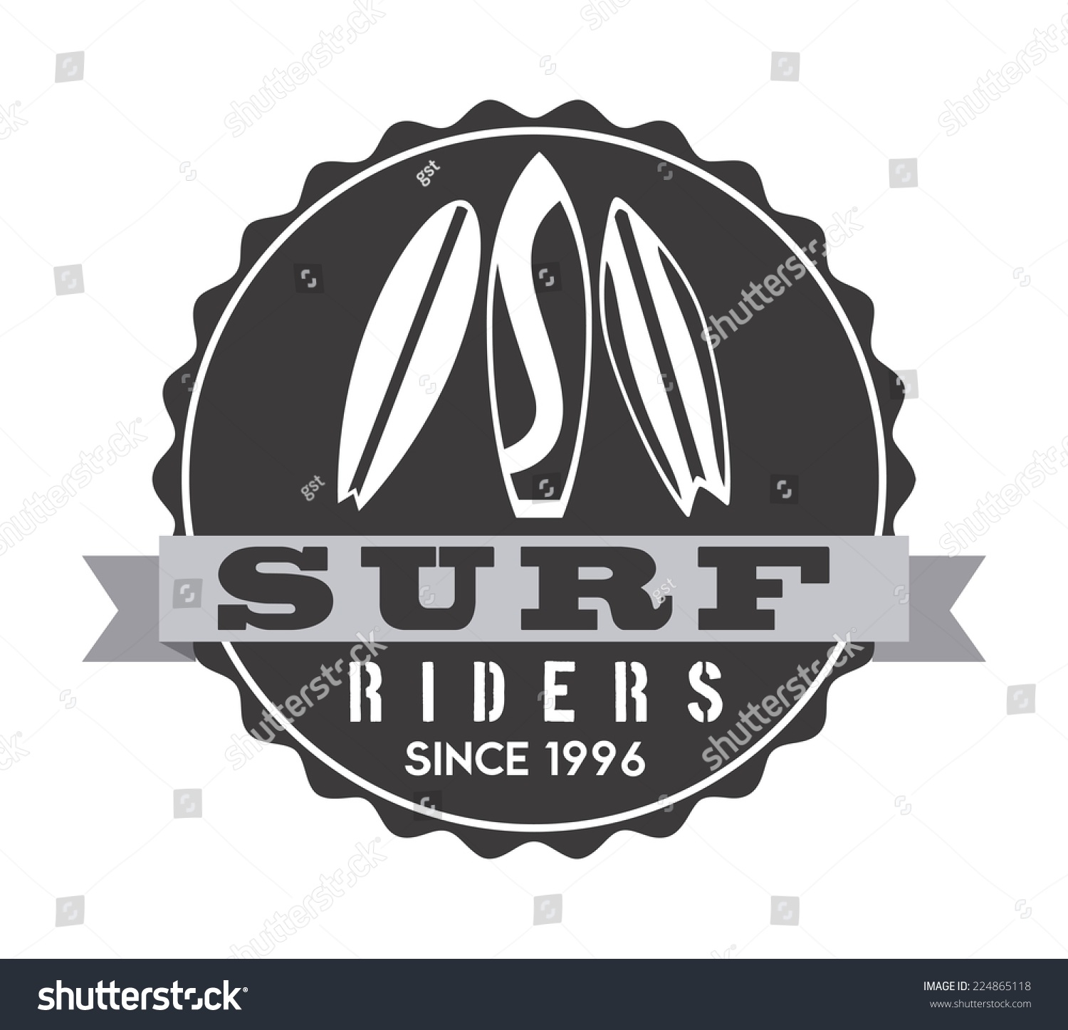 Surf Graphic Design Vector Illustration Stock Vector (Royalty Free ...