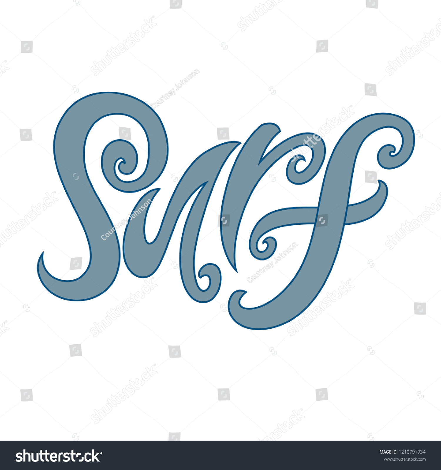 Surf Hand Lettering Stock Vector (Royalty Free) 1210791934 | Shutterstock