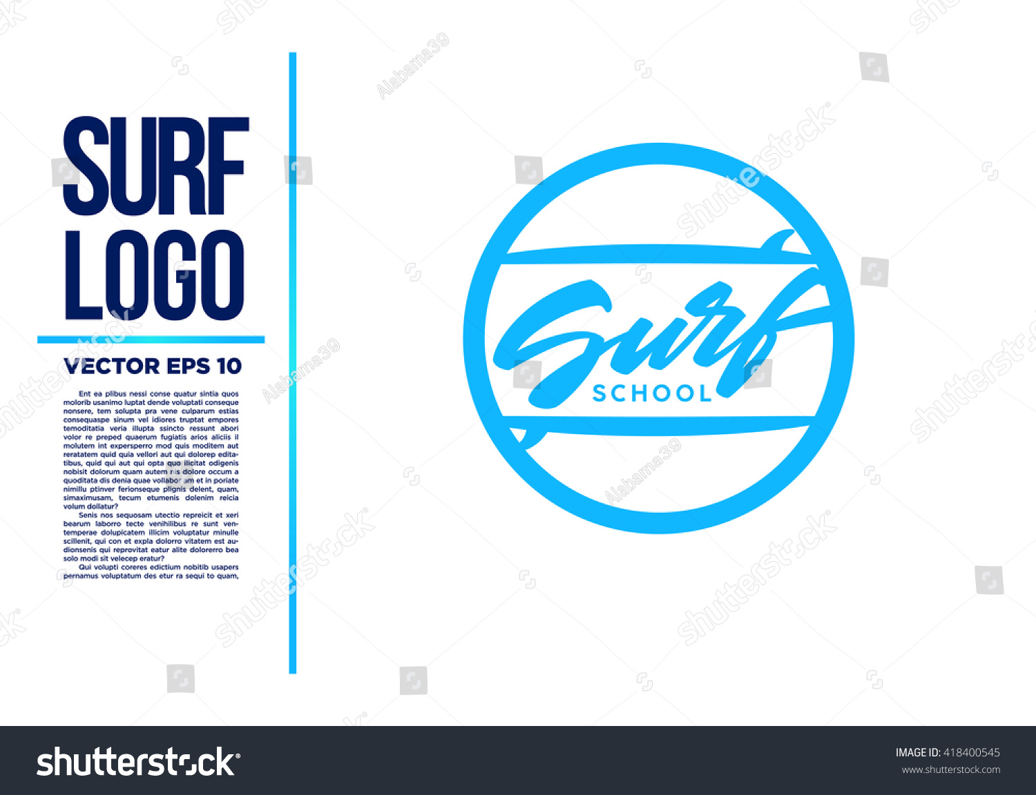 Surf Logo Wave Vector Illustration Blue: เวกเตอร์สต็อก (ปลอดค่า ...