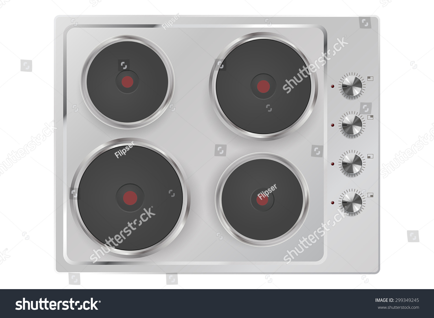 Surface Electric Stove Vector Drawing Isolated Stock Vector (Royalty ...