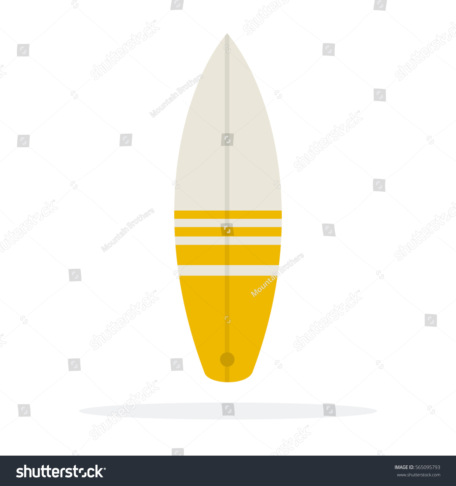 Surfboard Vector Flat Material Design Object Stock Vector (Royalty Free ...