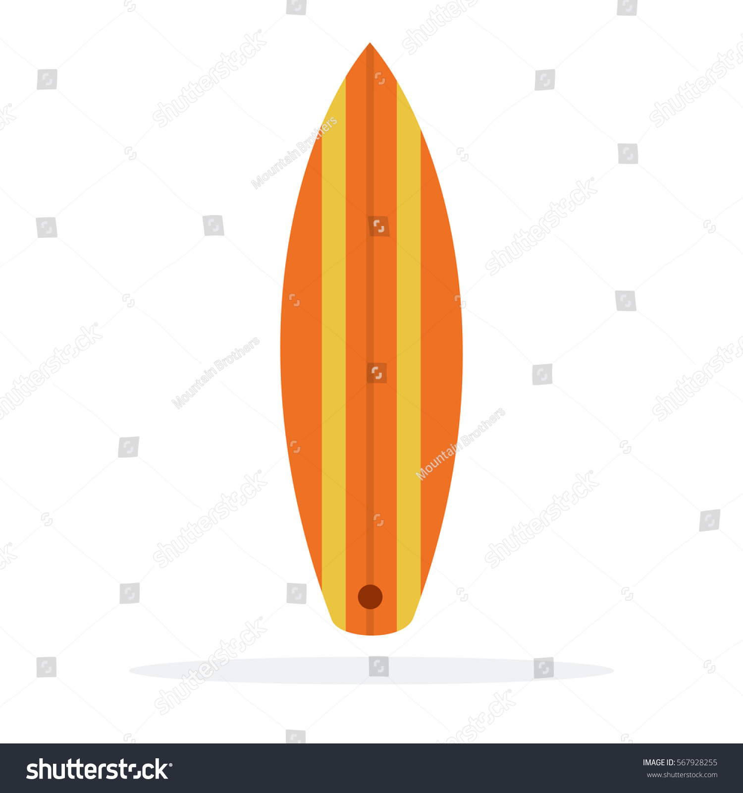 Surfboard Vector Flat Material Design Object Stock Vector (Royalty Free ...