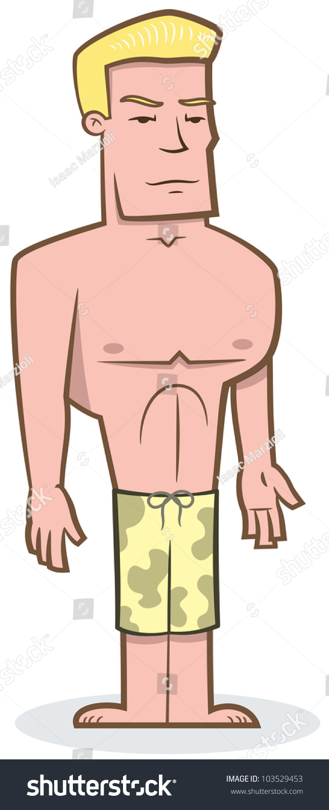 Surfer Dude Vector Illustration Stock Vector (Royalty Free) 103529453