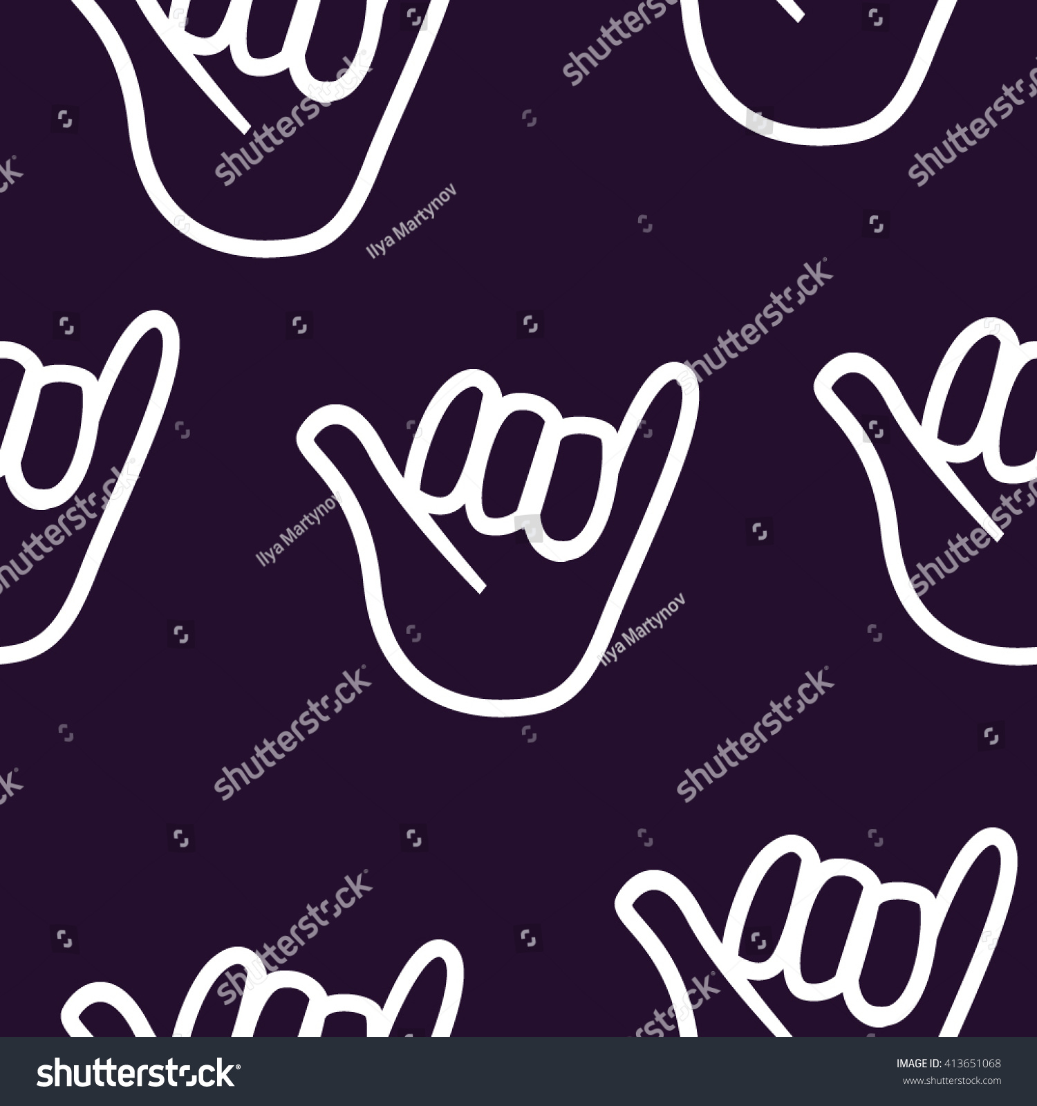 Surfing Hand Symbol Stock Vector (Royalty Free) 413651068 | Shutterstock