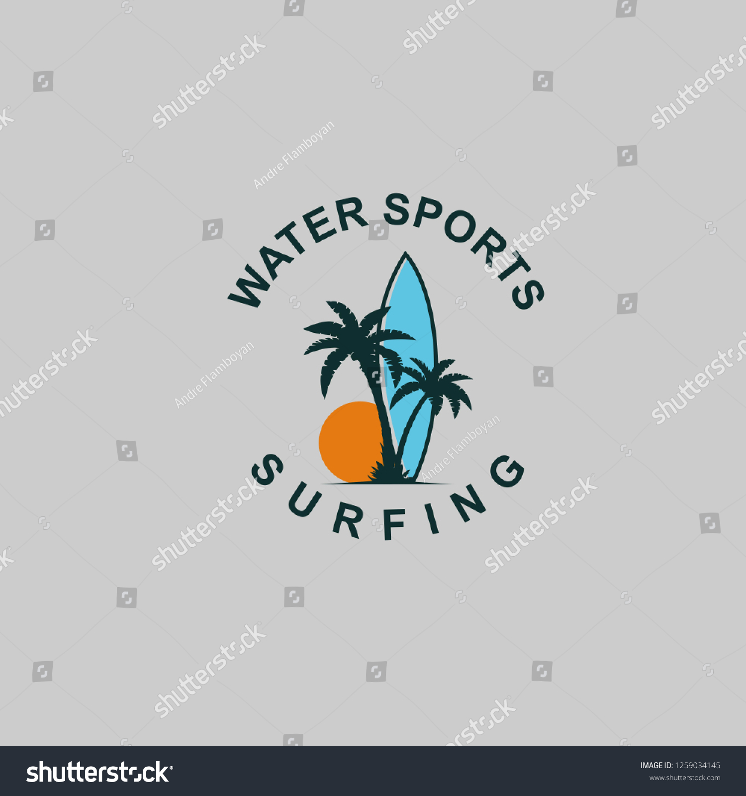 Surfing Logo Template Stock Vector (Royalty Free) 1259034145 | Shutterstock