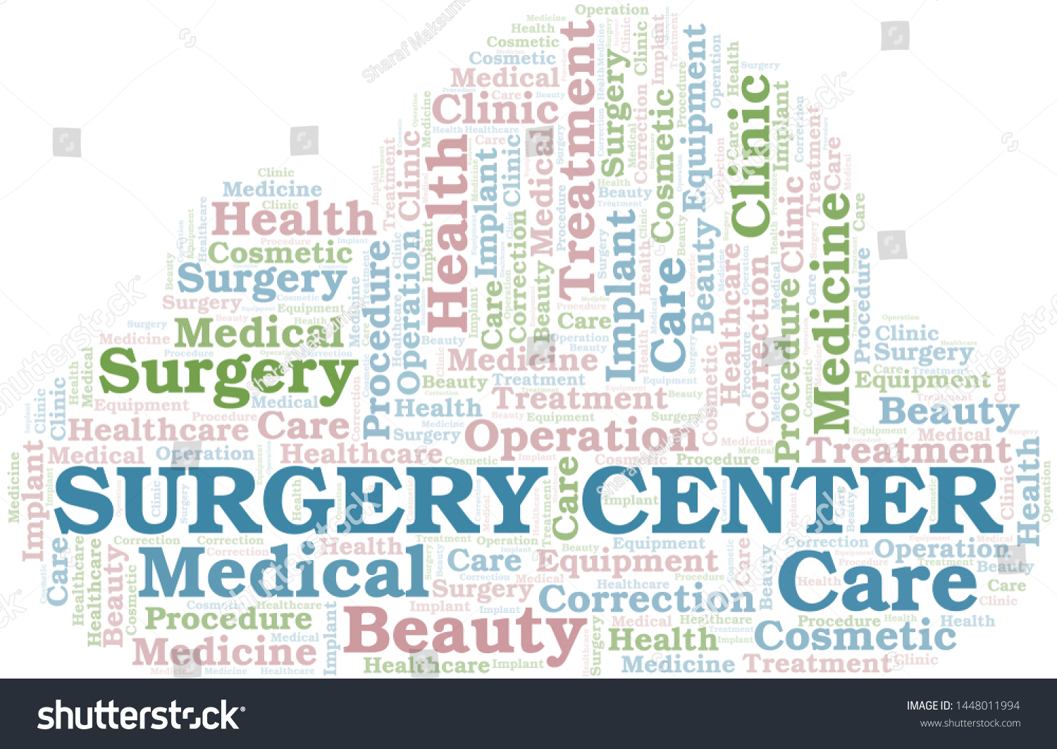 Surgery Center Word Cloud Vector Made Stock Vector (Royalty Free ...