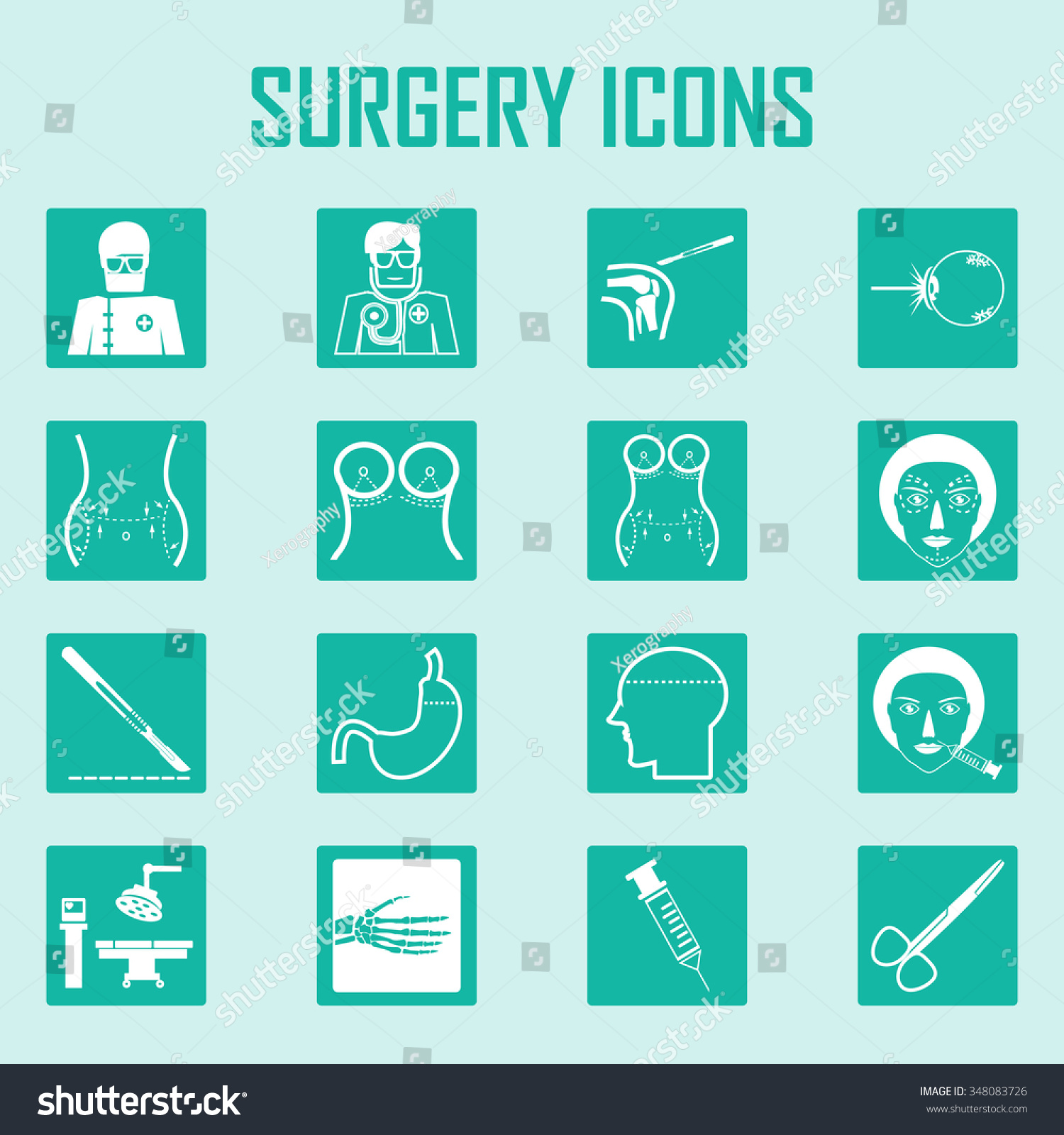 Surgery Icons Stock Vector 348083726 - Shutterstock