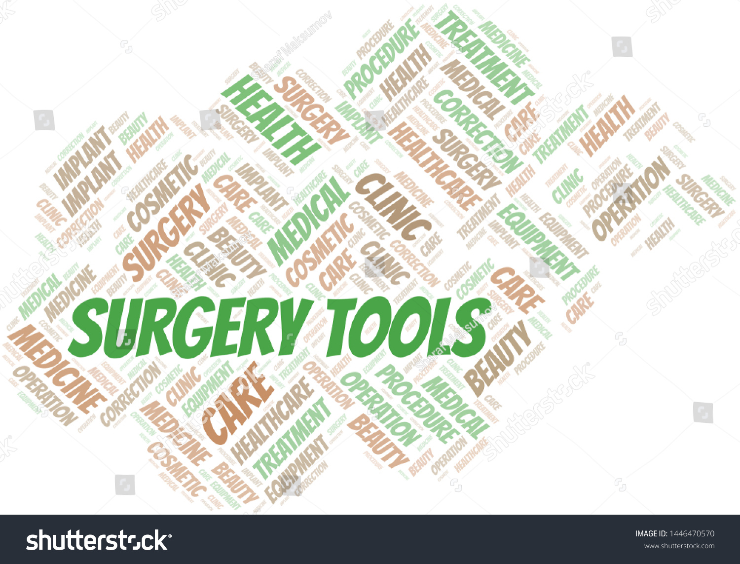 Surgery Tools Word Cloud Vector Made Stock Vector (Royalty Free ...
