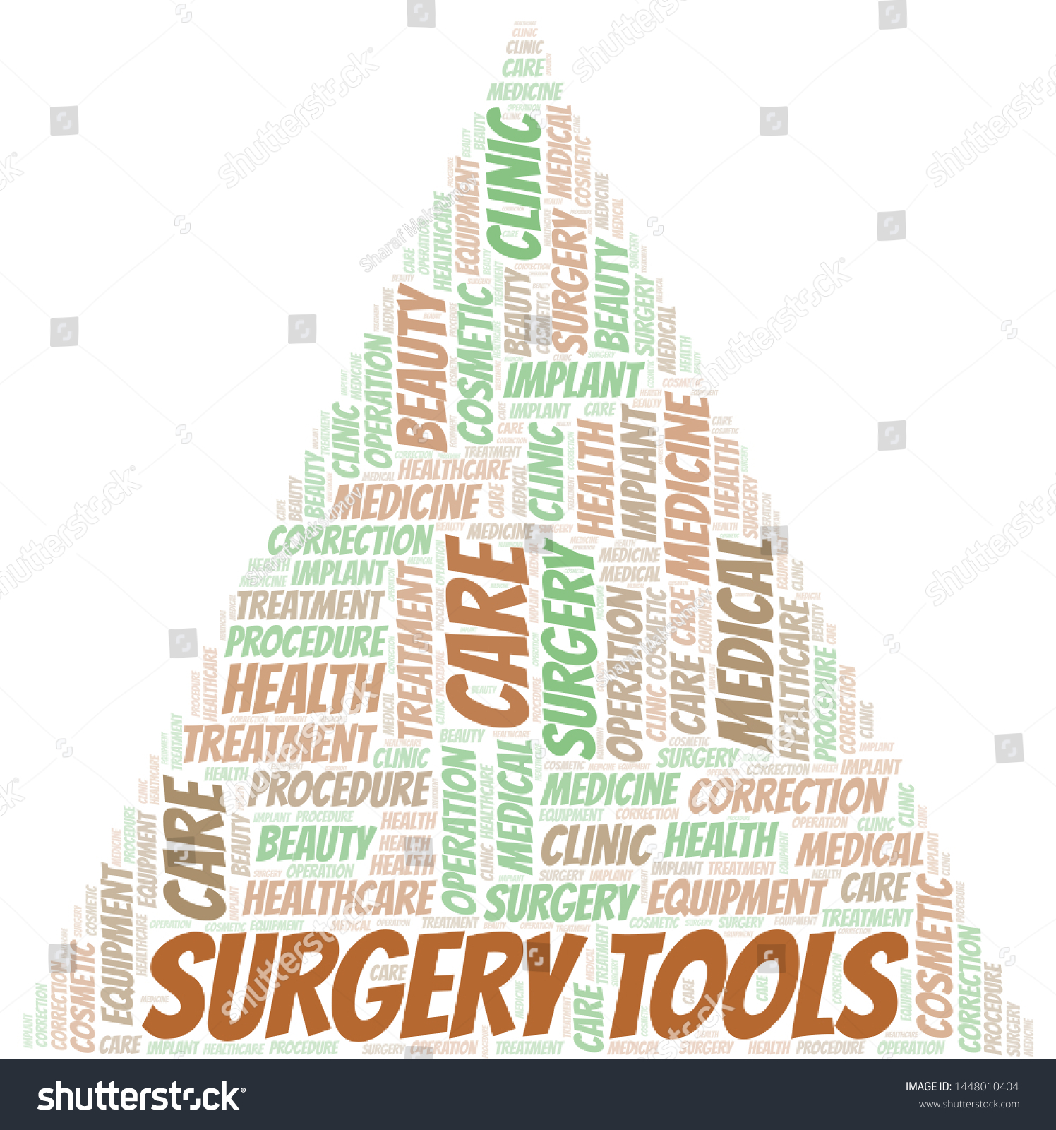 Surgery Tools Word Cloud Vector Made Stock Vector (Royalty Free ...