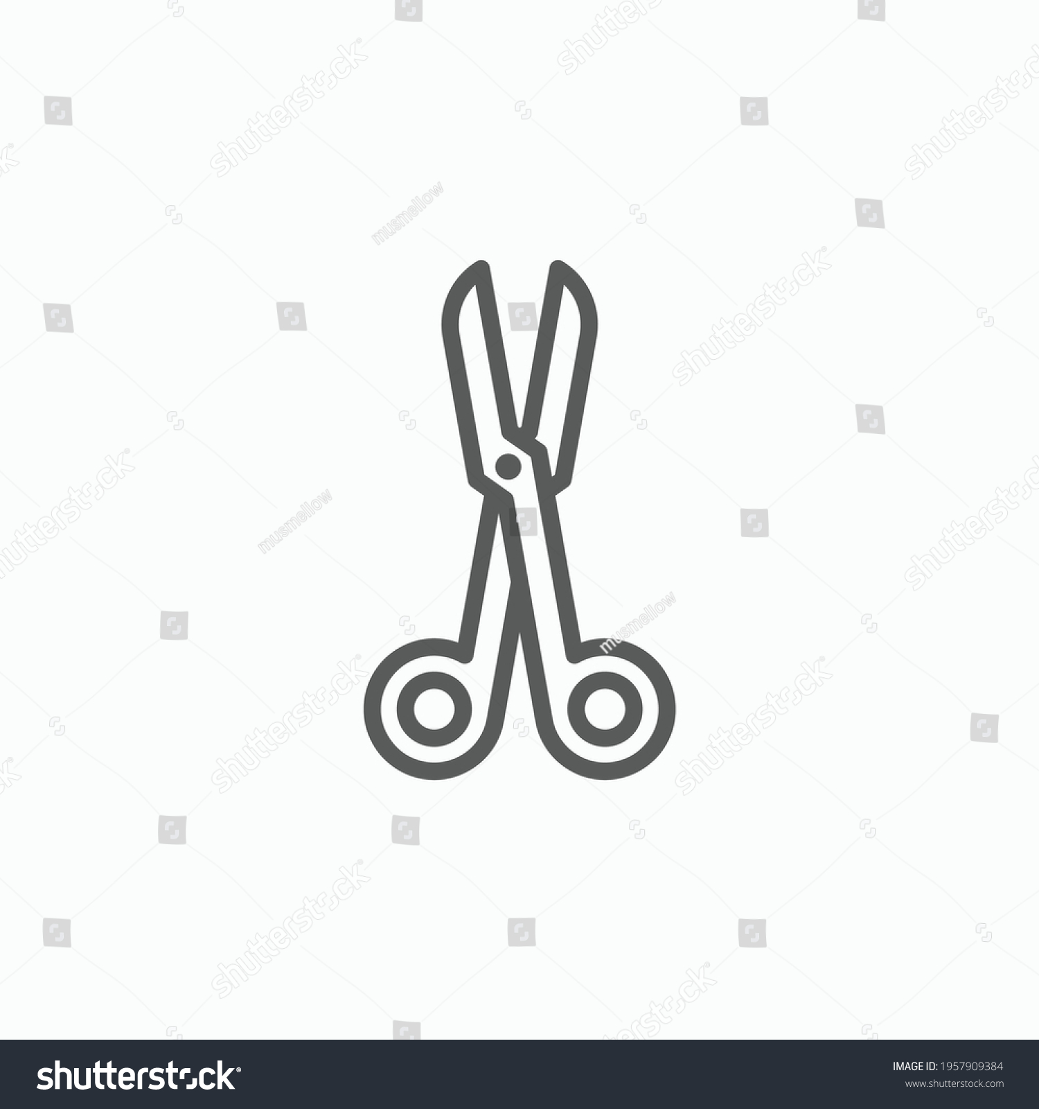 Surgical Scissors Icon Health Vector Stock Vector (Royalty Free) 1957909384