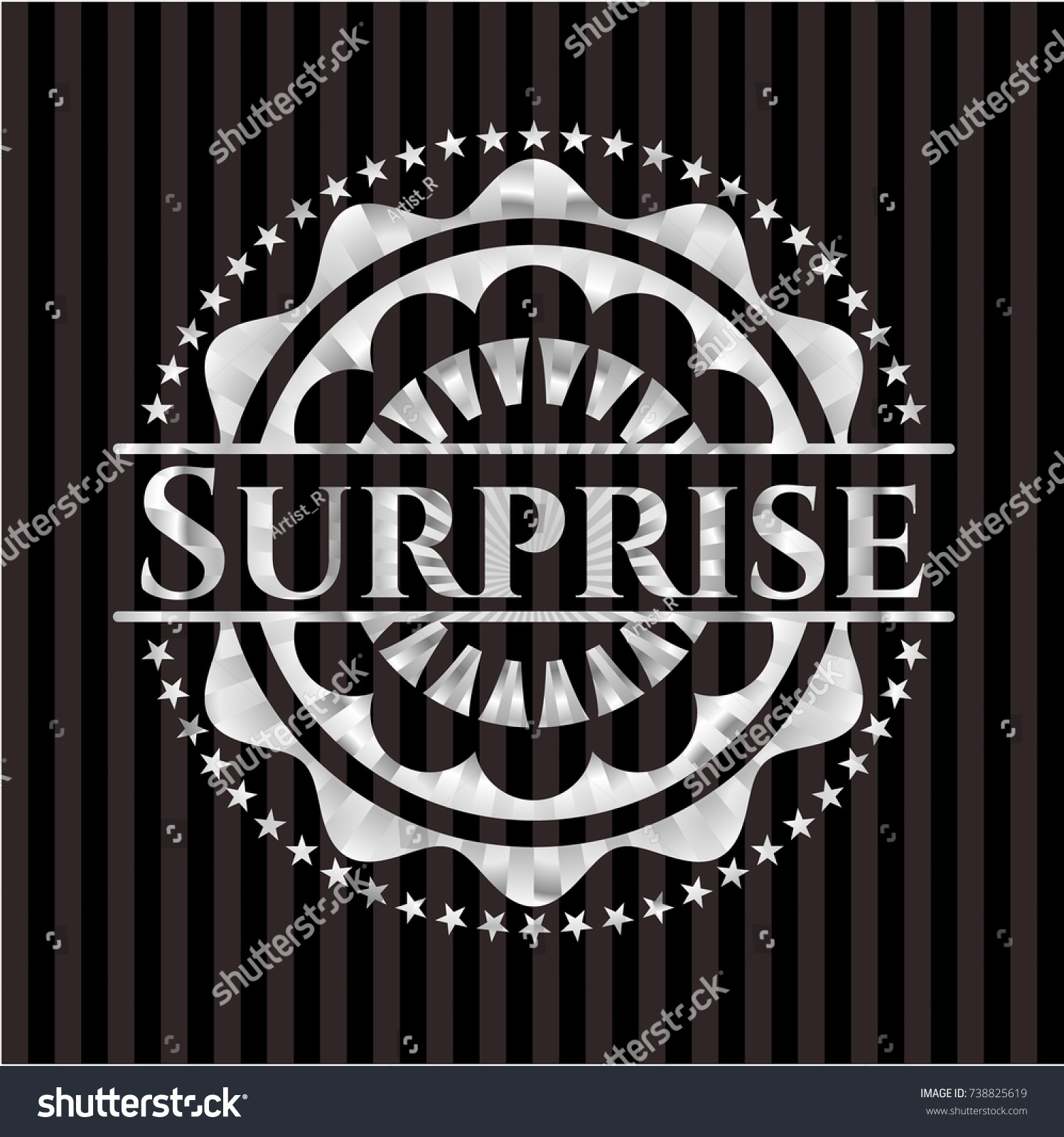 Surprise Silver Emblem Stock Vector (Royalty Free) 738825619 | Shutterstock