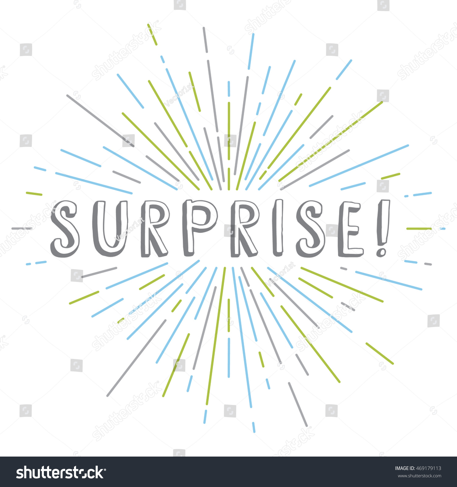 Surprise Text Sunrays Retro Theme Stock Vector (Royalty Free) 469179113