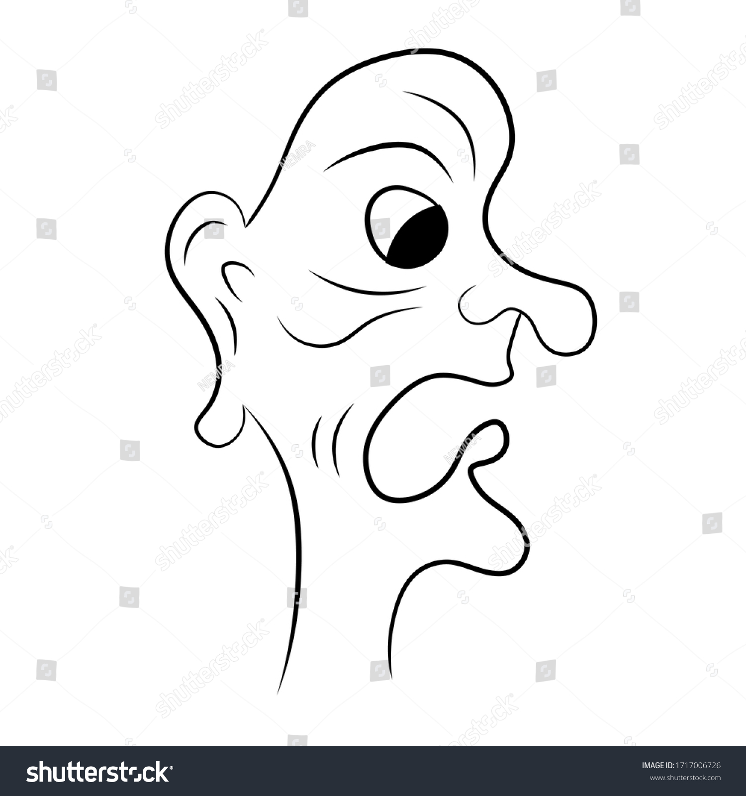 Surprised Man Vector Art Illustration Stock Vector (Royalty Free ...