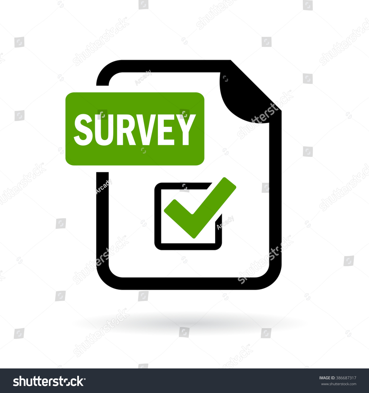 Survey Icon Stock Vector (Royalty Free) 386687317