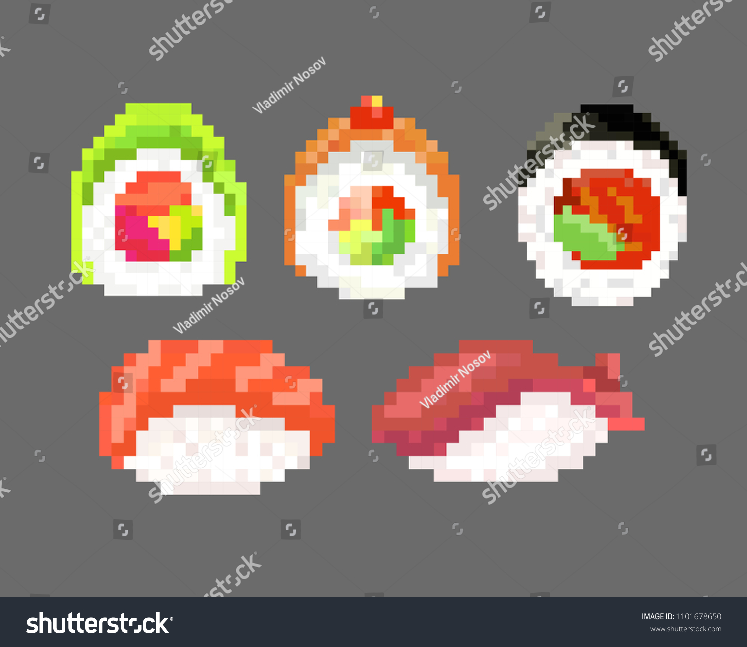 105 Pixel art tuna sushi 图片、库存照片和矢量图 | Shutterstock