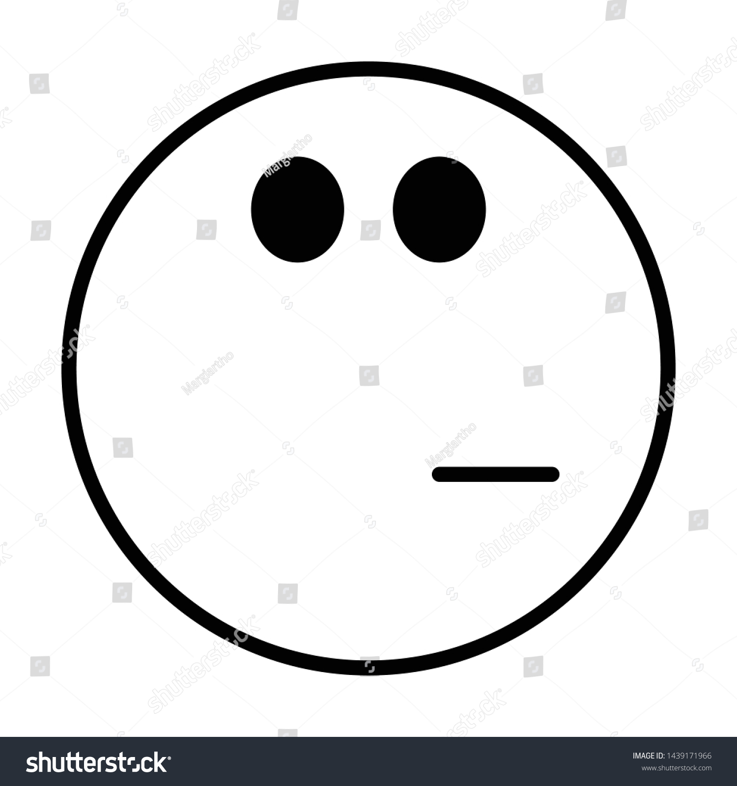 Suspicious Emoticon Flat Style Vector Stock Vector (Royalty Free ...